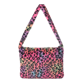 Multi Coloured Leopard Print Shoulder Bag Tote Bag