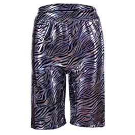 Holographic Zebra Print Cycling Shorts